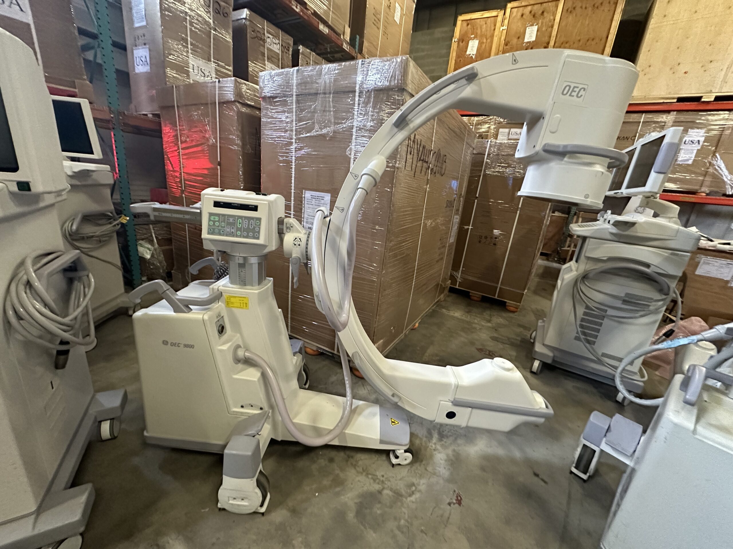 2005 Ceiling mounted GE Proteus with wall bucky and digital plate – ECG