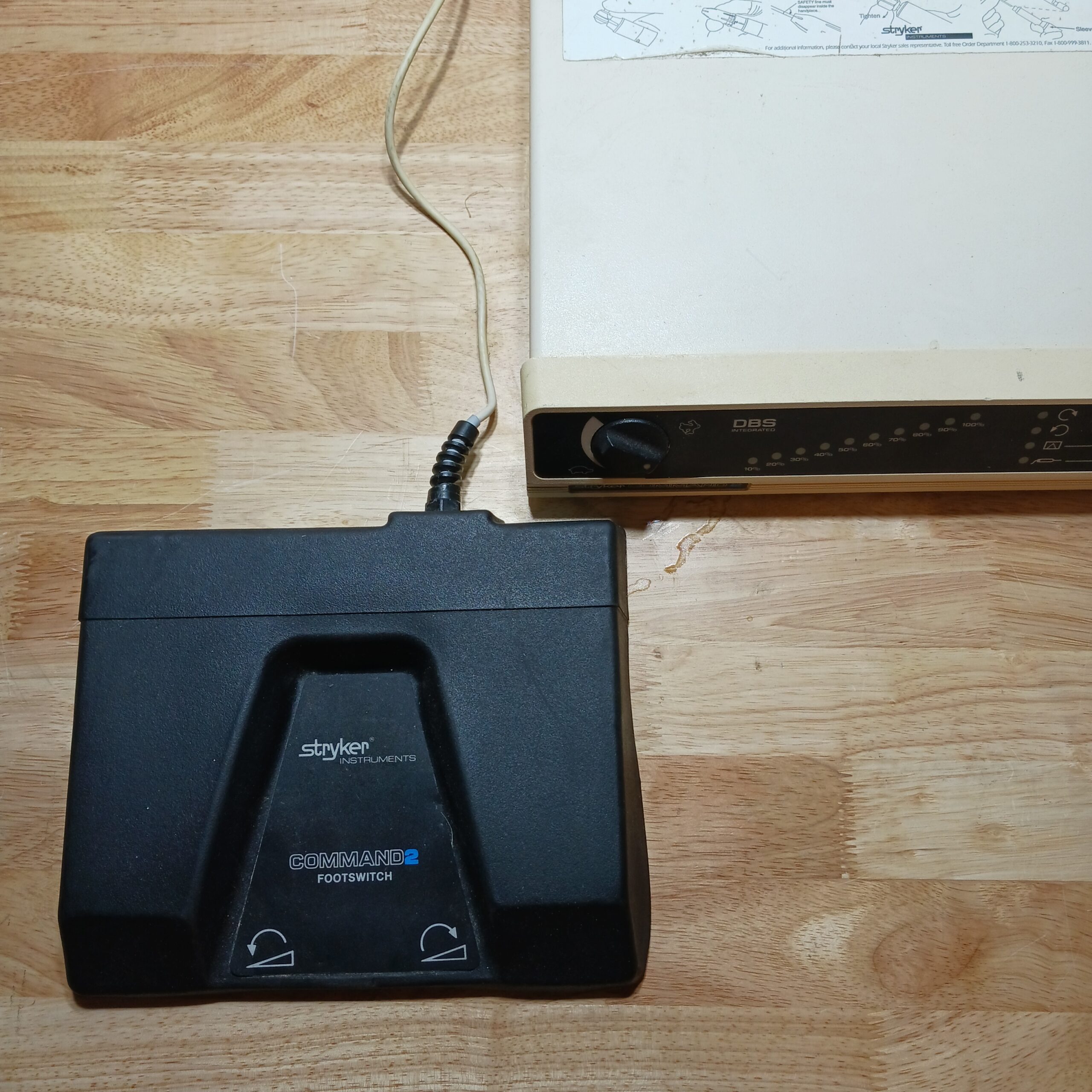 Stryker Command 2 footswitch 2296-8 – ECG