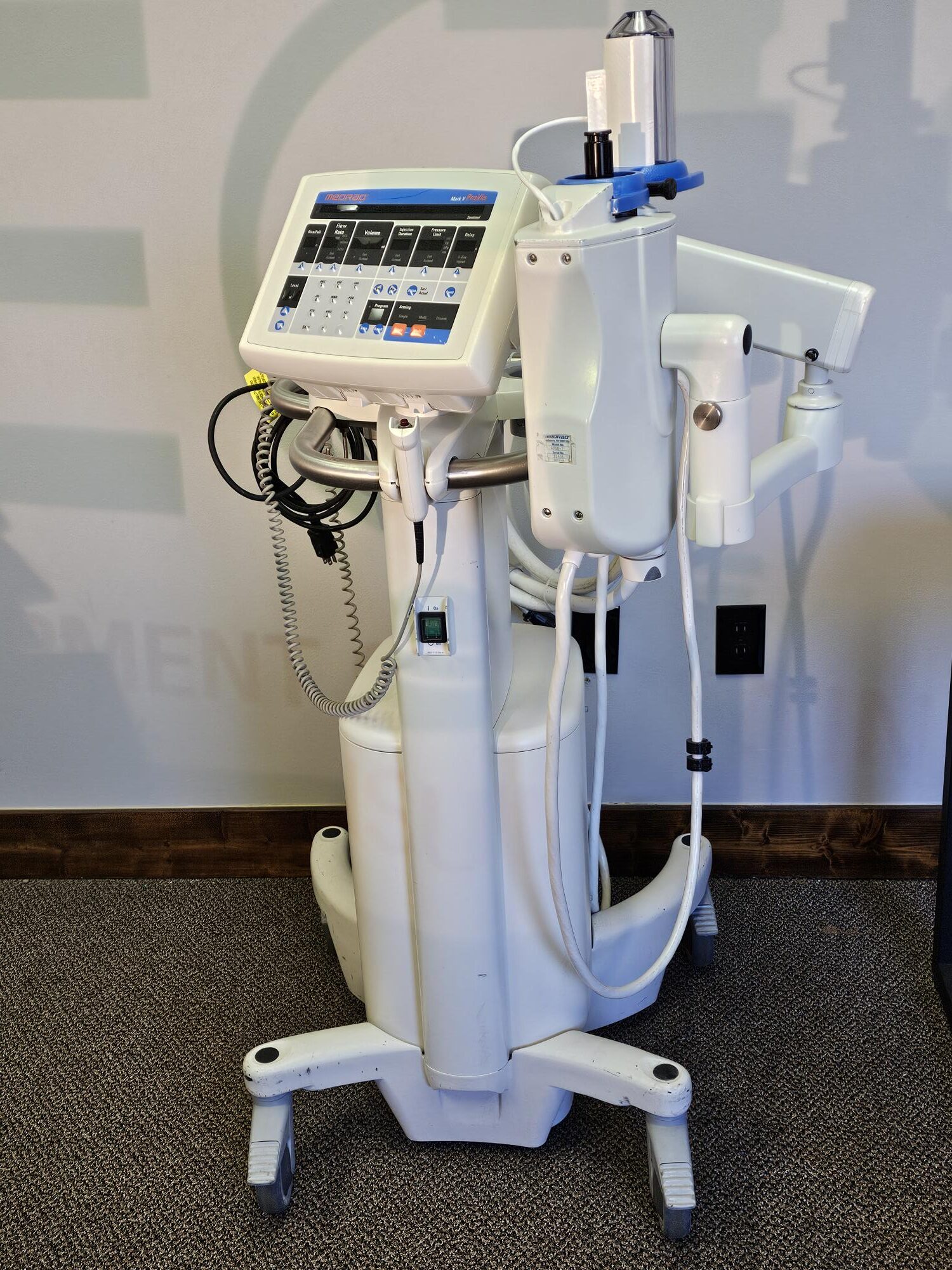 Stand mounted Medrad Mark V ProVis injector – ECG